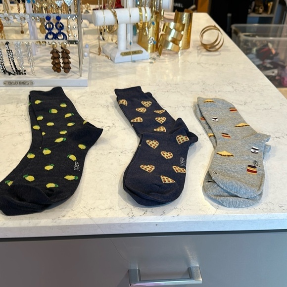 J. Crew | Accessories | J Crew 3 Pack Food Socks | Poshmark